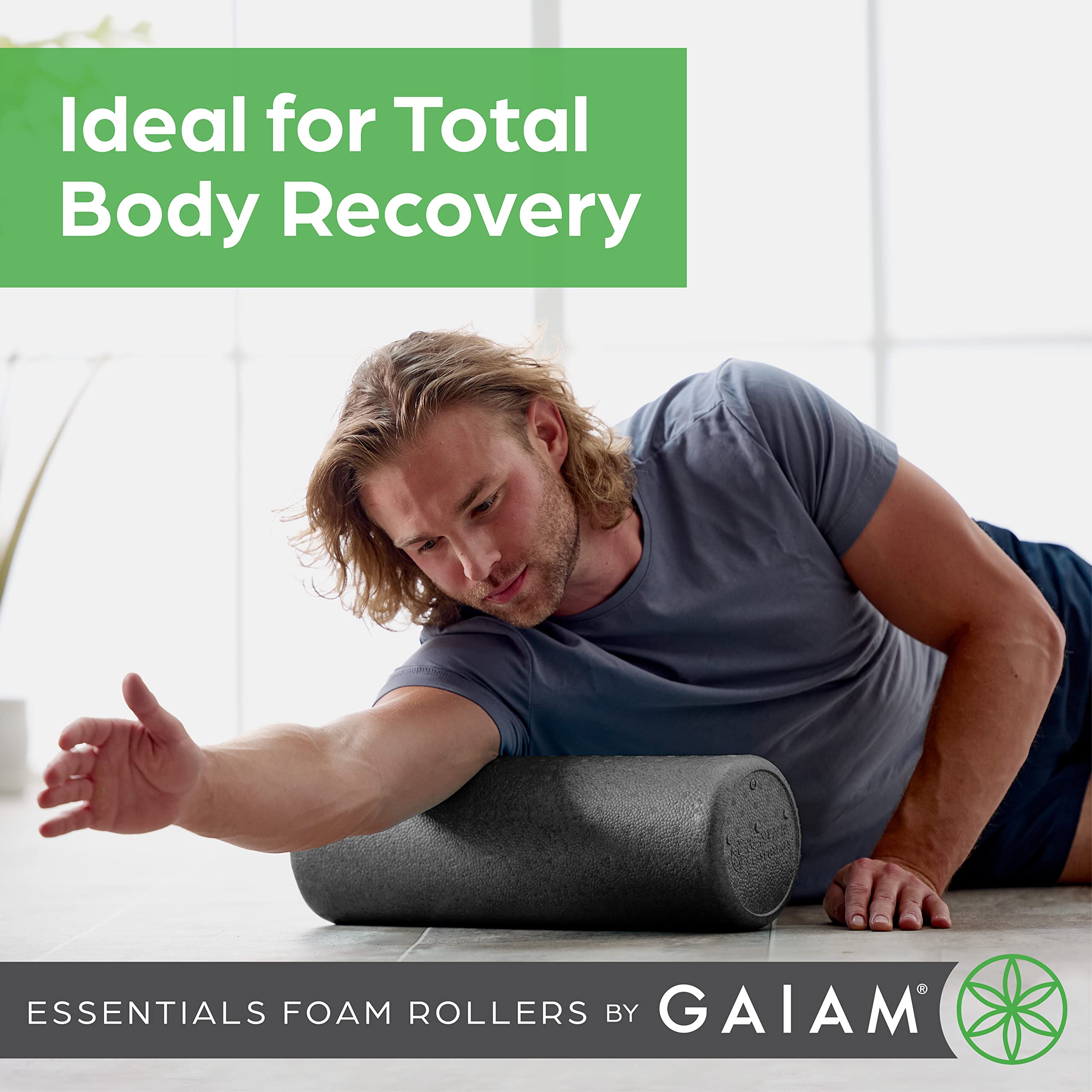 Gaiam Essentials High-Density Foam Roller 18” Purple