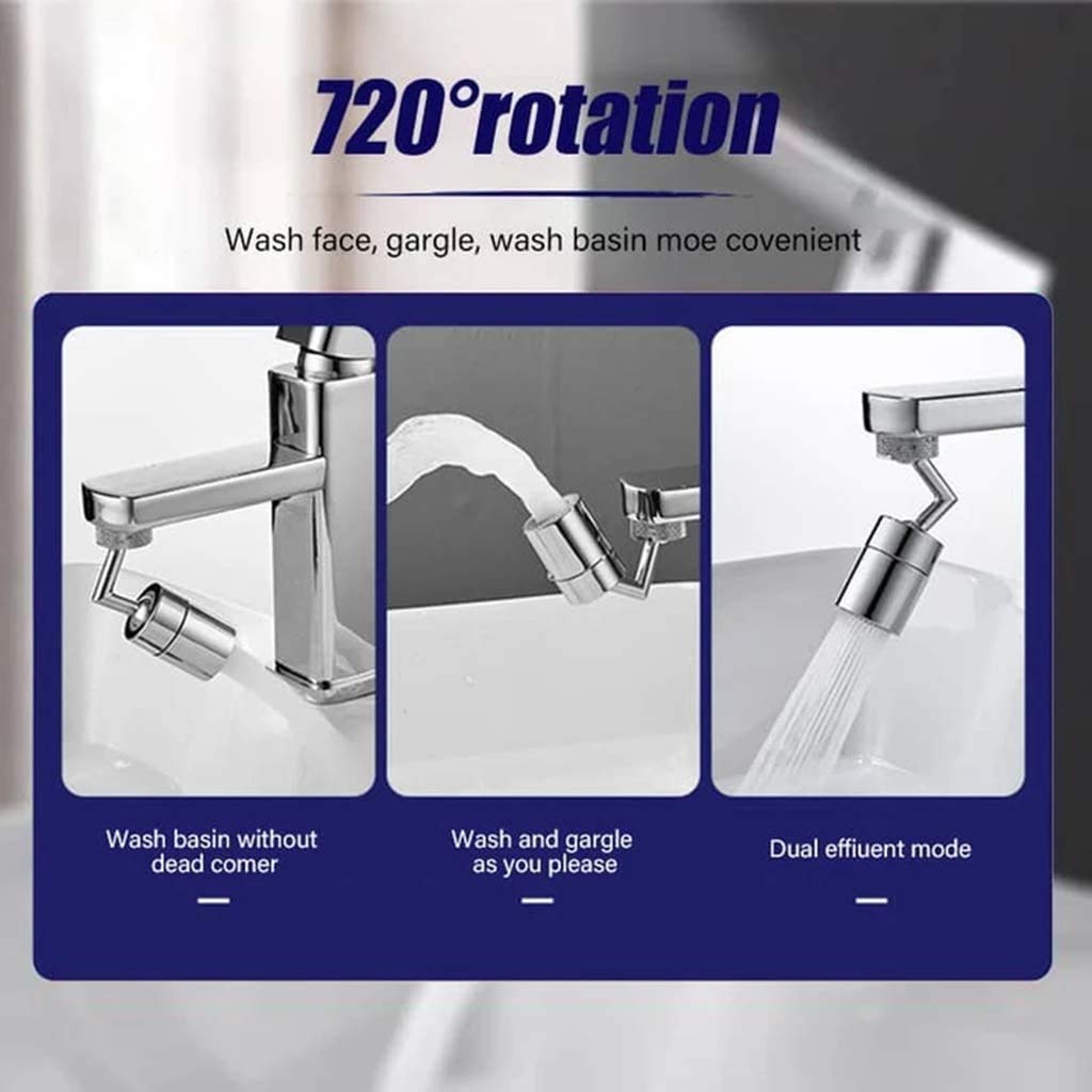Miweel 2PCS Splash Filter Faucet,720° Faucet Aerator,Faucet Sprayer Attachment with 4-Layer Net Filter, Anti-Splash,Water Oxygen-Enriched Foam