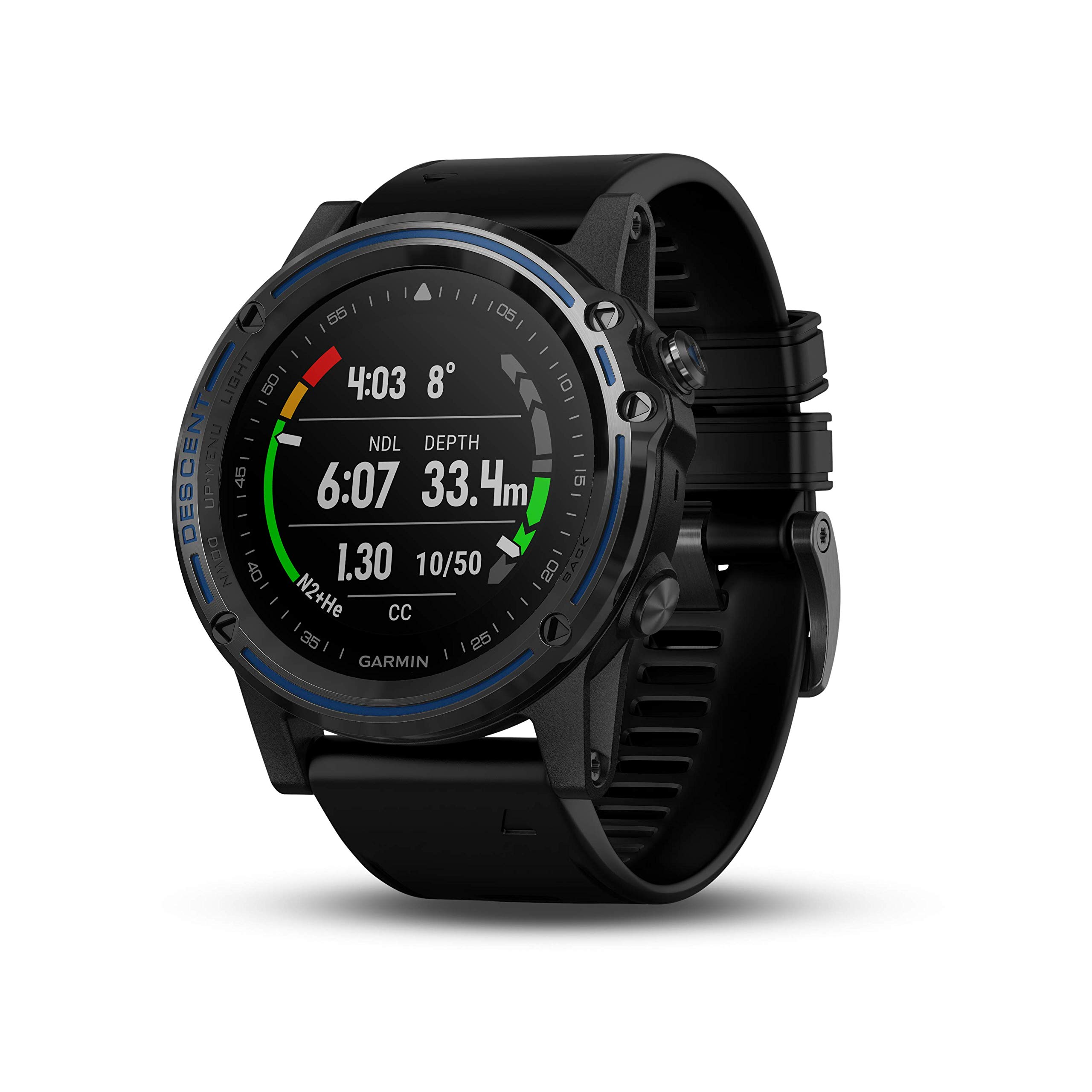 Garmin Descent Mk1, Watch-Sized Dive Computer with Surface GPS, Includes Fitness Features, Gray Sapphire with Black Band