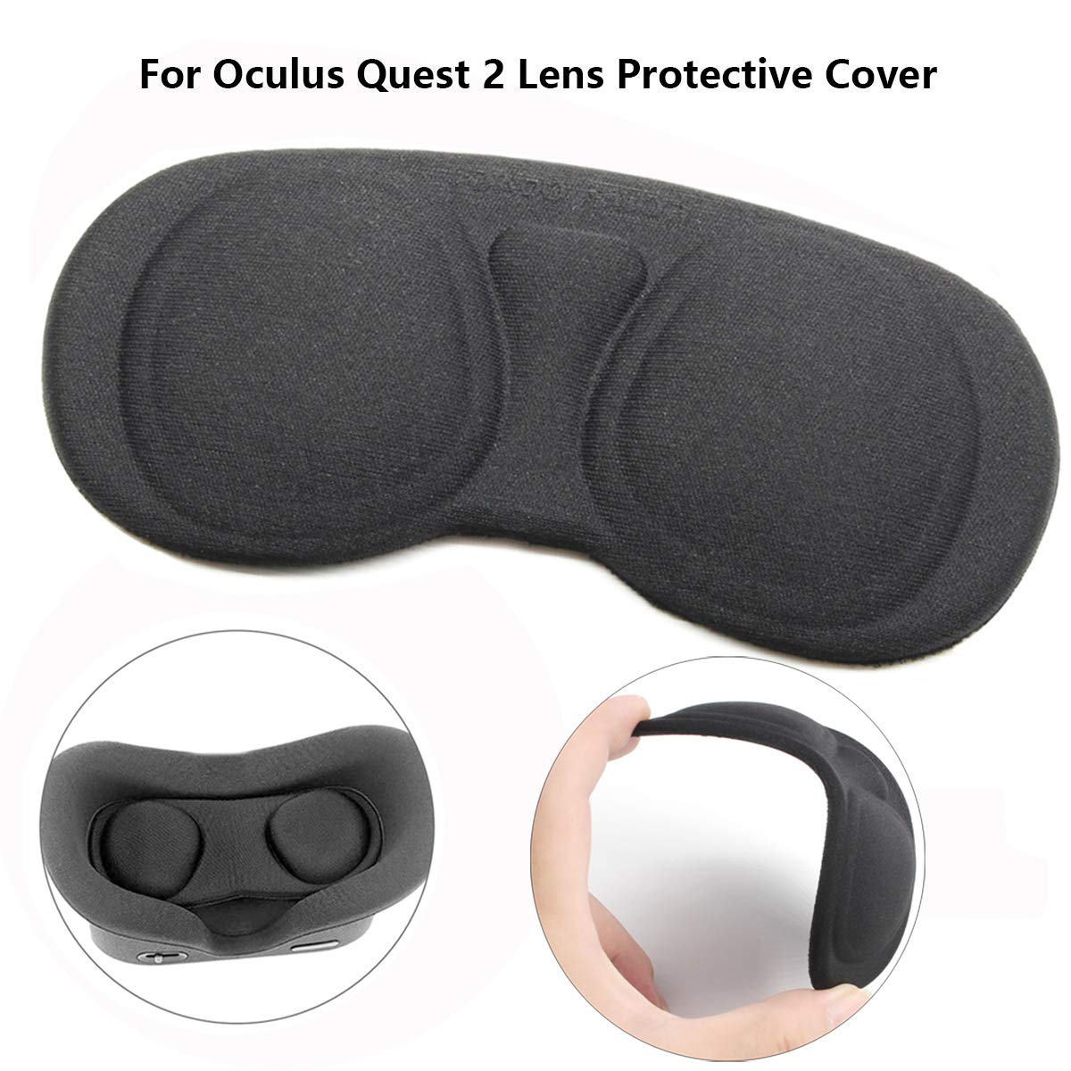 for Oculus Quest 2 Accessories, VR Silicone Touch Controller Grip Cover & Face Cover for Quest 2, Protective Lens Cover, Sweatproof Protective Sleeve Kit with Adjustable Wrist Knuckle Strap (Blue)