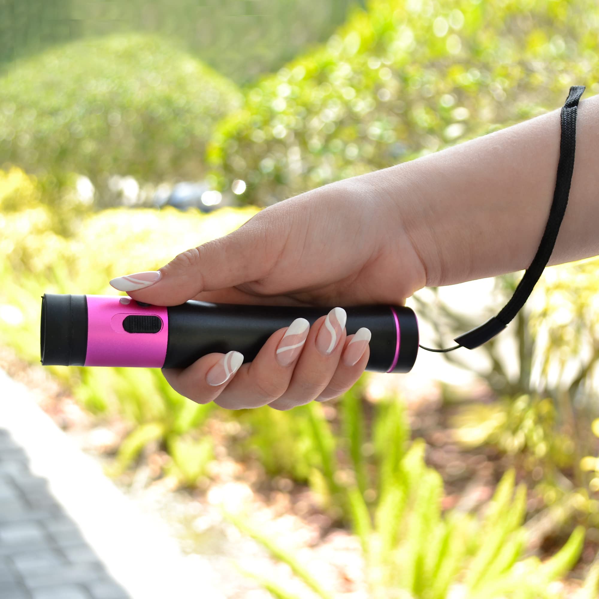 Guard Dog T-10000 Stun Gun Flashlight, Rechargeable with Safety Pin, Car Charger Included, Wrist Strap