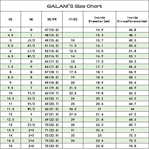 GALANI Gold Cubic Zircon Ring for Women 4mm Dome Tungsten Jewelry Ring for Wedding Engagement Promise Propose Size 8