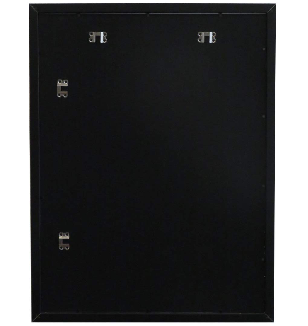 Frame Amo 18x24 Black Picture Frame, White Mat with 10.5x16.5 opening for 11x17 Image, 1 Inch Border, Acrylic Face