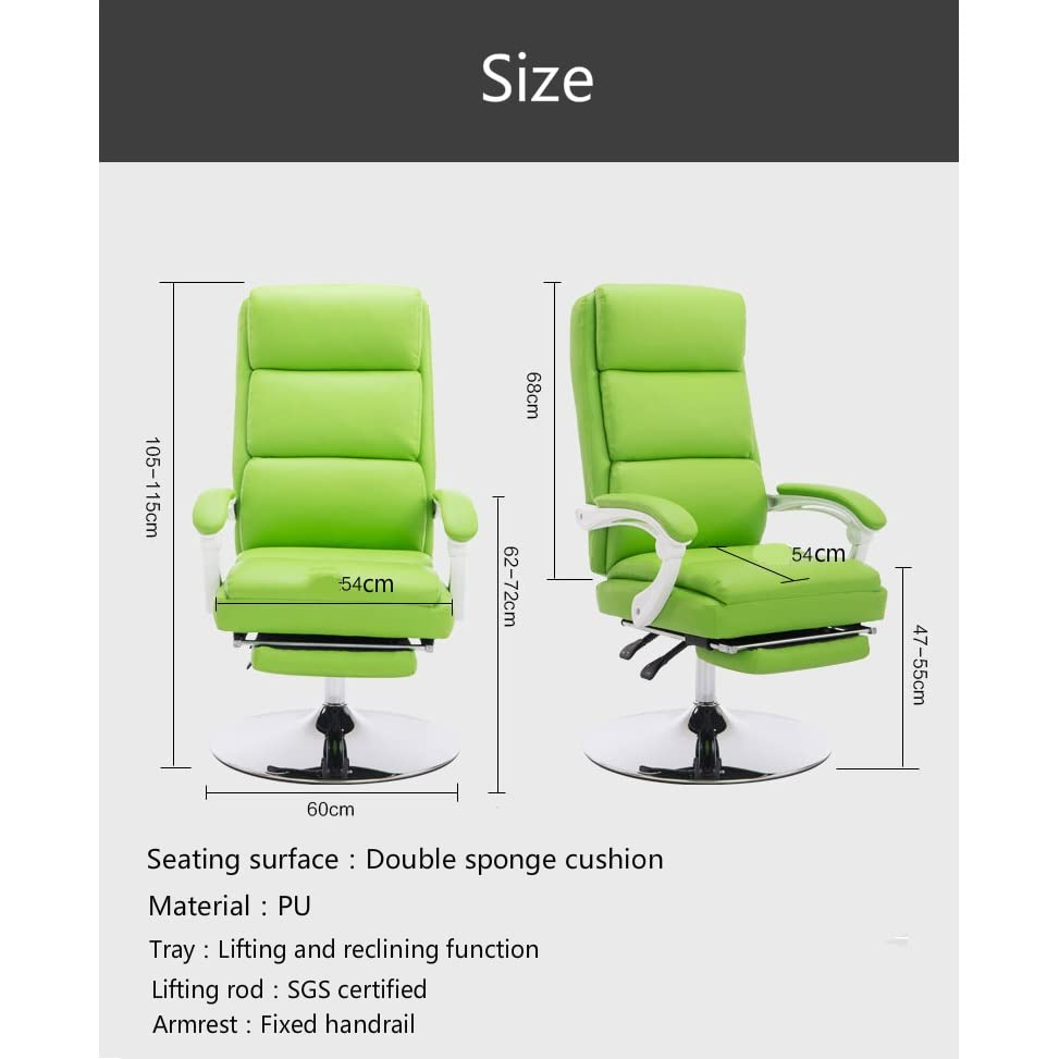SEASD Beauty Chair Reclining Makeup Seat Waist Massage Soft Stool Household Lift Swivel Chair with Footrest Computer Seat
