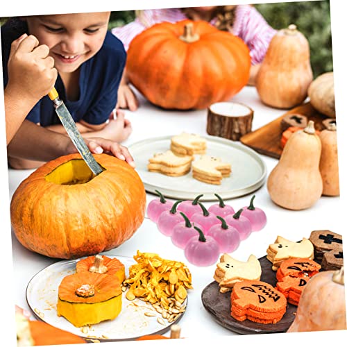 Garneck 48 Pcs Artificial Pumpkin Mini Pumpkins Pink Fall Decor Mini Fake Pumpkins Thanksgiving Pink Pumpkins Halloween Pumpkin Prop Pumpkin Model Simulation Pumpkin Decor Foam Autumn Set