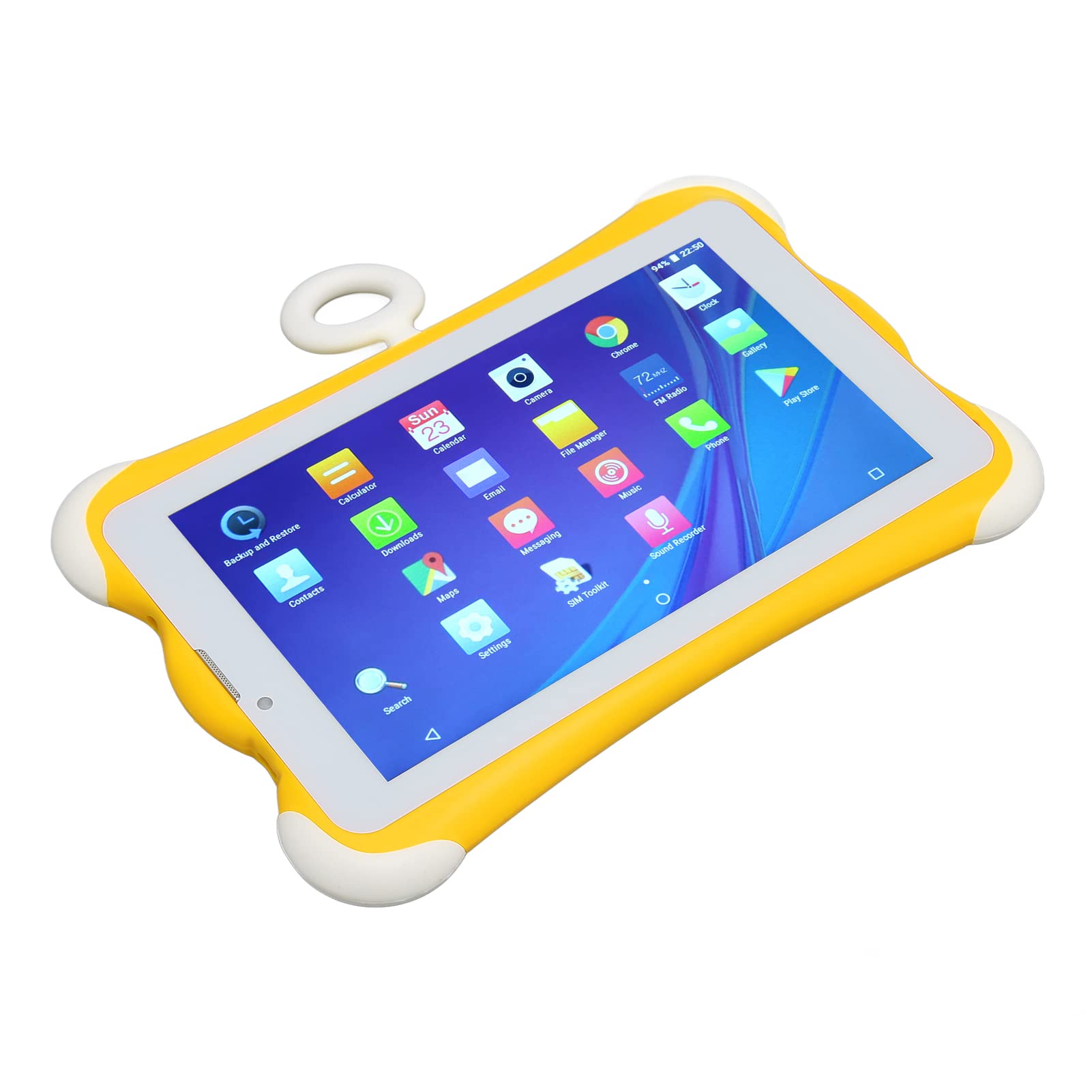 Naroote WiFi Kids Tablet, Triple Slot Children Tablet 6000mAh Battery Eye Protection for Reading (US Plug)