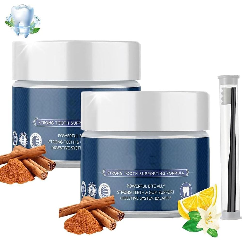 Fortbite Tooth Powder, Fortbite Toothpaste, Fortnite Toothpaste Bentonite Clay,Tooth Powder Stain Removal,Keep Your Teeth and Gums Health (2*PCS)