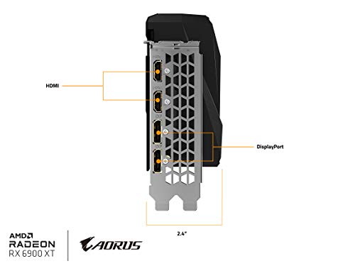 Gigabyte AORUS Radeon RX 6900 XT Master 16G Graphics Card, MAX-Covered Cooling, 16GB 256-bit GDDR6, GV-R69XTAORUS M-16GD Video Card