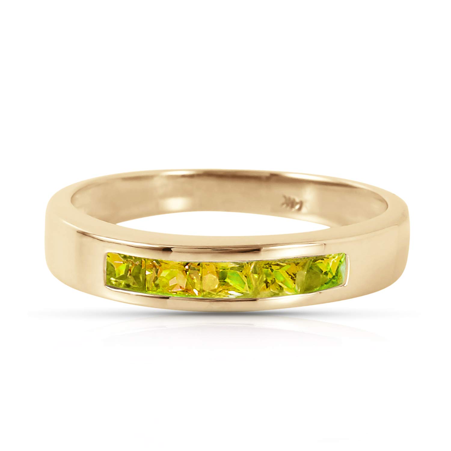 Galaxy Gold GG 14k Yellow Gold Ring with Natural Peridots - Size 11