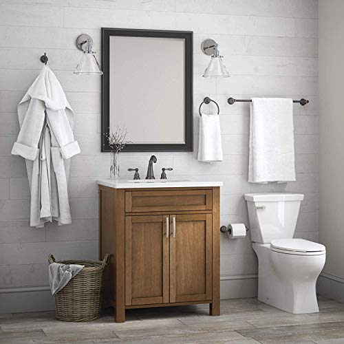 Franklin Brass Kinla (5-Pack) Bathroom Set Oil-Rubbed Bronze 18", 24" Towel Bar Racks,Toilet Paper Holder, Hand Towel Holder, Hook | Bathroom Accessory Set Towel Holder 5-Piece Hardware Set KIN5PC-ORB