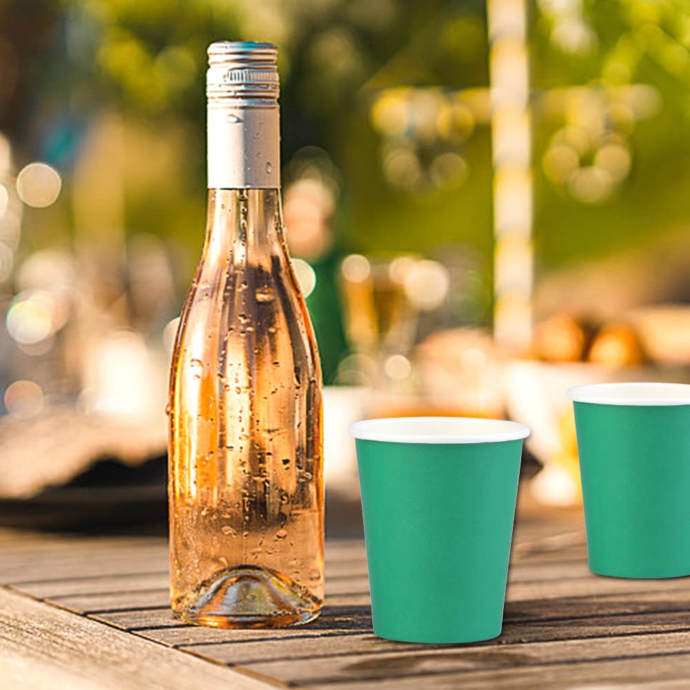 Giwrmu Paper Cups 12 oz White, Disposable Beverage Paper Cups, Disposable Paper Coffee Cups, 12oz Drinking Paper Cups, Perfect for Parties/Wedding/Home Kitchen (100 Pack White)