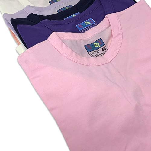 Girls/Boys/Toddler 6 Pack Athletic Performance Long Sleeve Undershirt Tops/Base Layer Cotton Stretch Shirts (6 Pack - Pastels, 10/12)