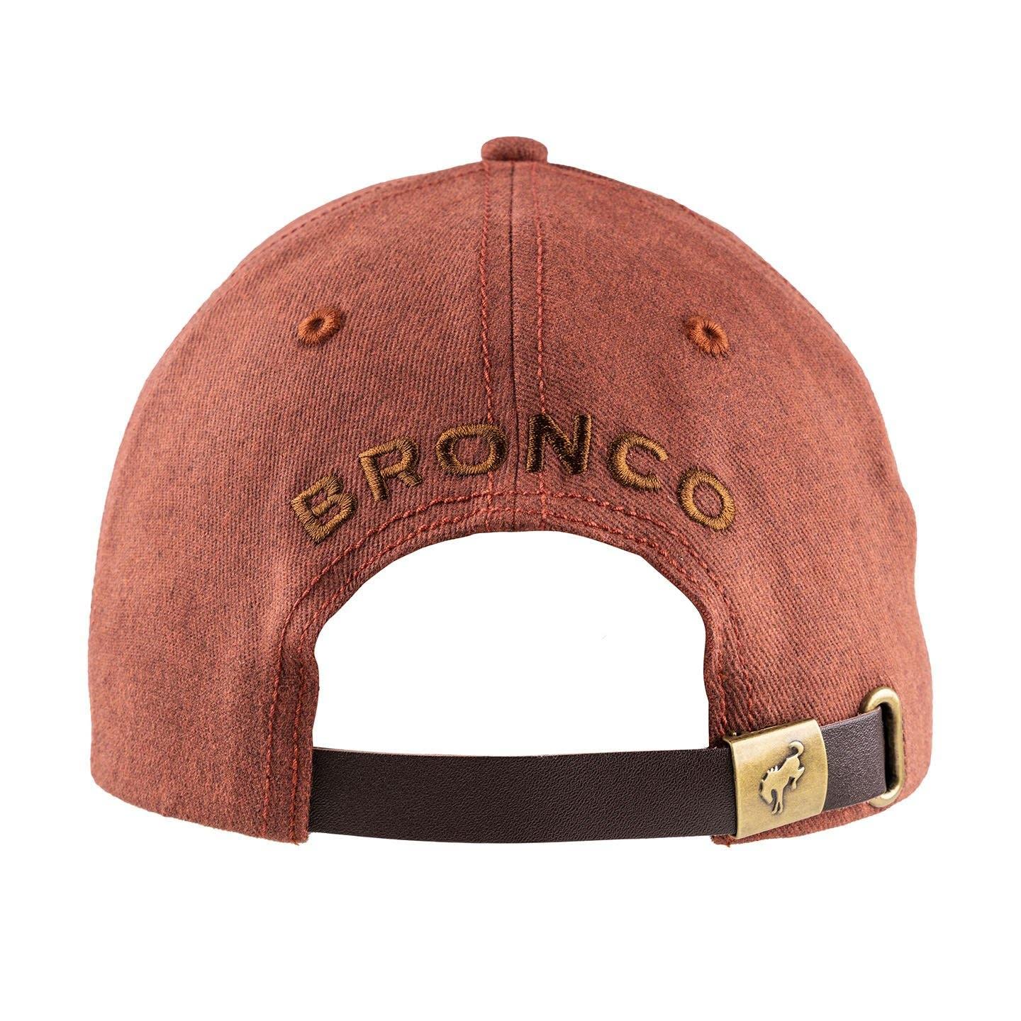 Ford Men's Bronco Buck Leather Patch Slideback Hat, Burnt Orange, One Size Fits Most