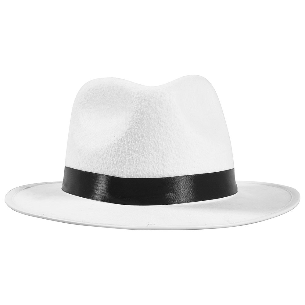 Funny Party Hats Black Fedora Hats for Men - Gangster Party Hats - Classic Mobster Mens Gangster Costume Accessory - 2 Pack Black & White
