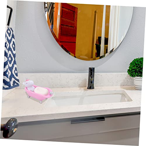 FUOYLOO 1PC soap Holder soap Drainer Tray soap Drainage Tray clawfoot tub Planter Cow soap Dispenser Sink soap Dish Tray Ceramic Succulent Planter Mini Drain Tray Travel Vinyl Elevator