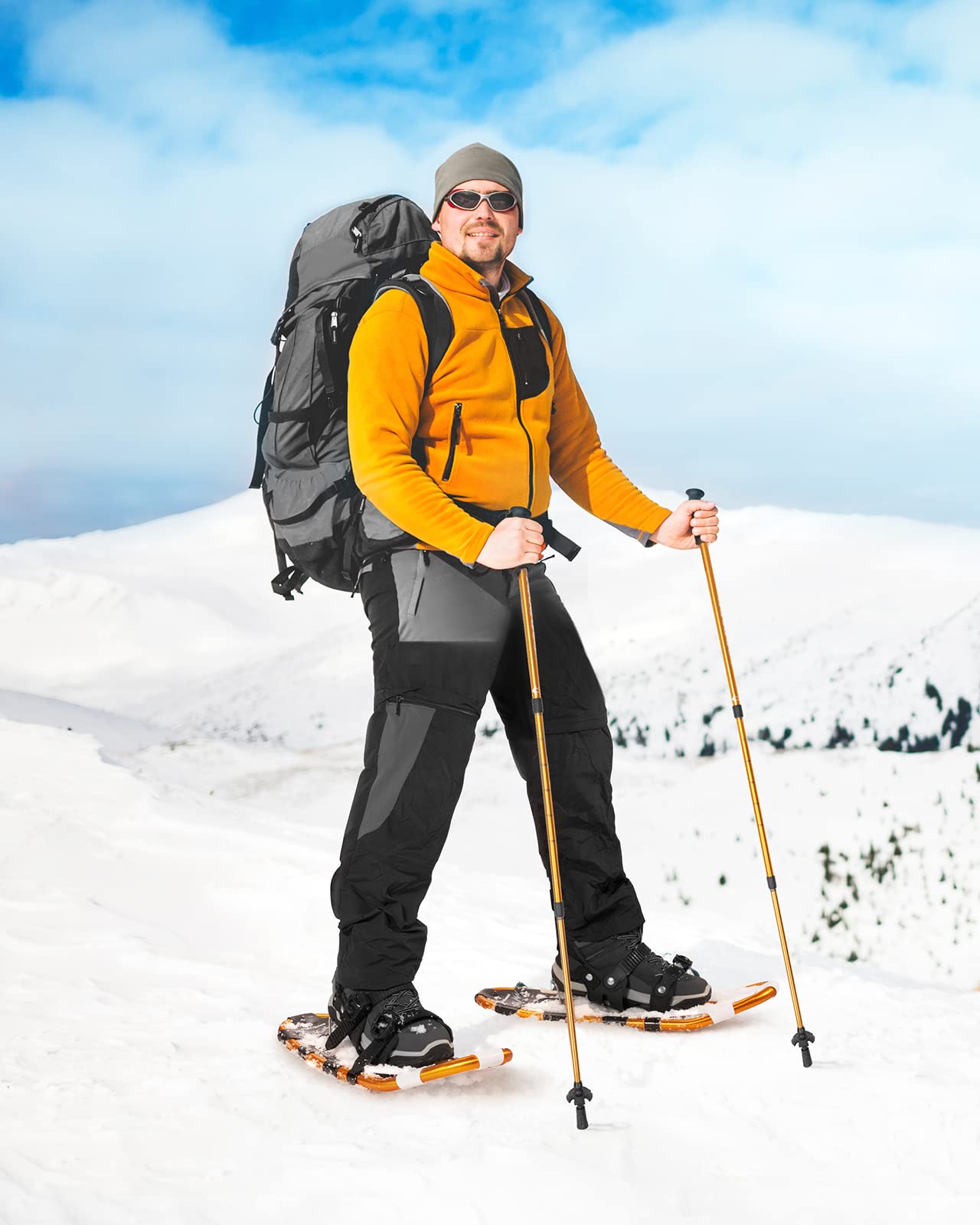 GORPORE All Terrain Snowshoes (Gold, 21" (Up to 150lbs))