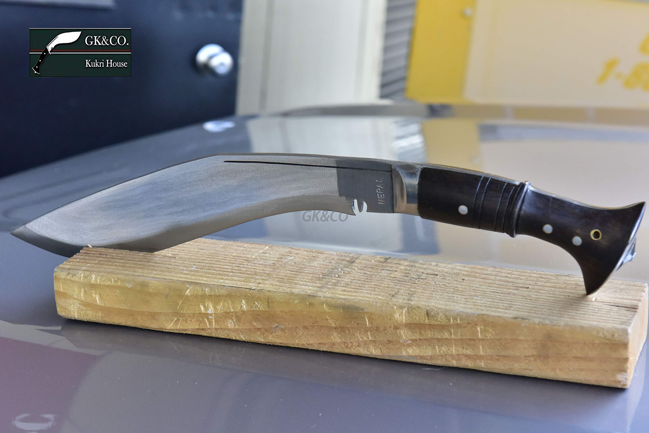 GK&CO. Kukri House Authentic Knife-12 Blade World War II 'The Survival Alive' Kukri/Khukuri Full Tang with Black Leather Sheath-Handmade in Nepal -Warehoused & Ship from USA…
