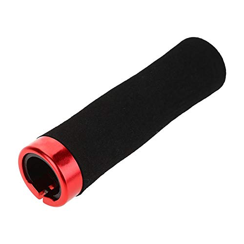 Furnoor Handlebar Grips 1 Pair Cycling Handle Bar End Covers Bike Bicycle Lock-On Handlebar Grips Accessory Durable(Red)