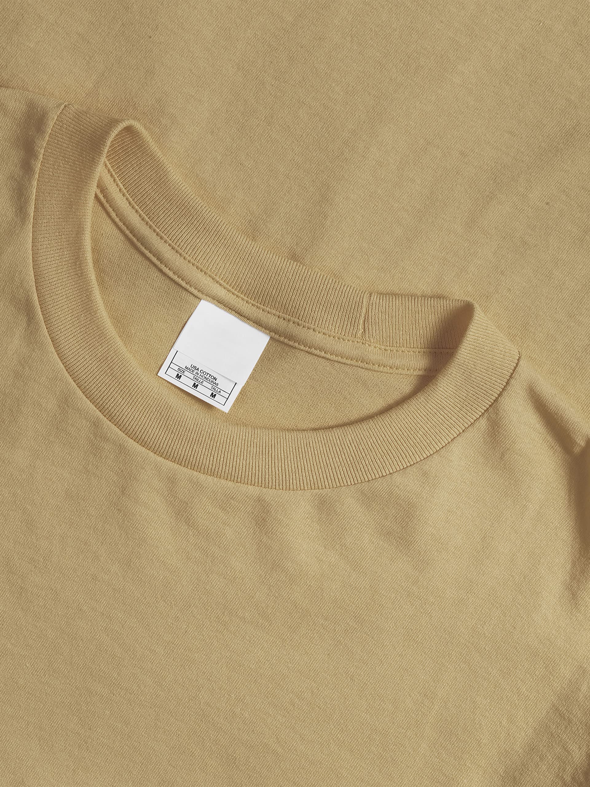 Hat and Beyond Mens Crew Neck T Shirts Solid Short Sleeve Tee (X-Large, 1ks18_Khaki)
