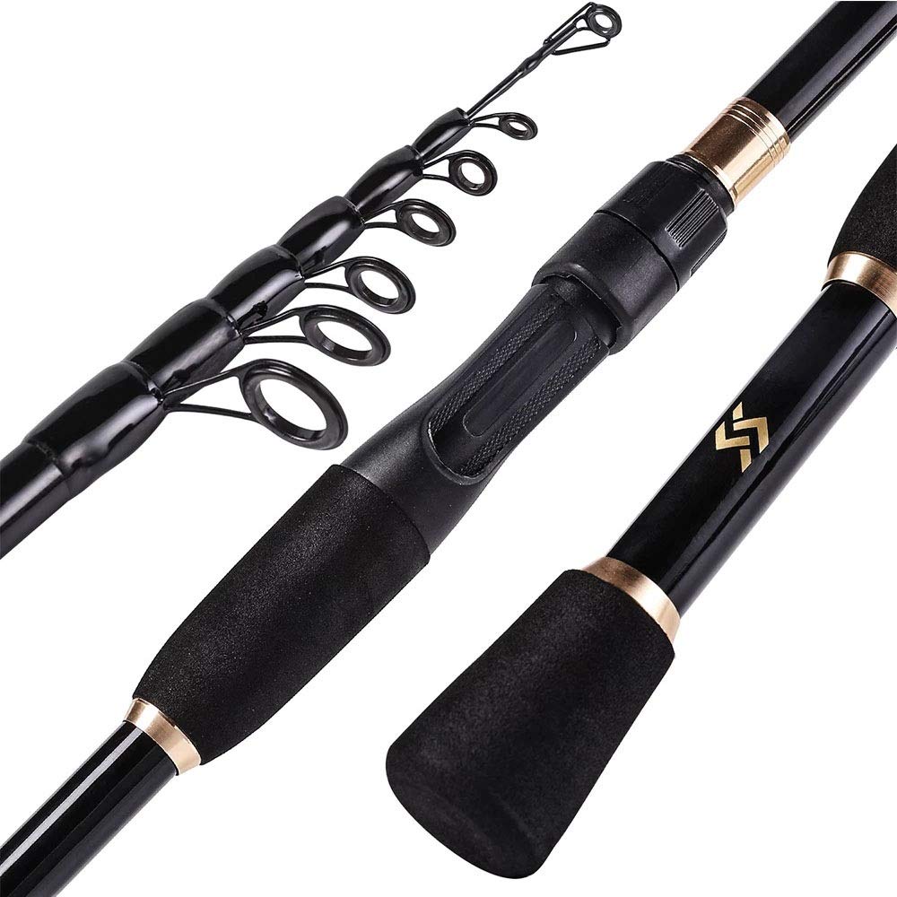 FZZDP Telescopic Fishing Rods 1.8M 2.1M 2.4M Bass Hard Bait Casting Mini Portable Spinning Rod Fishing Tackle Tools ( Size : 2.1m )