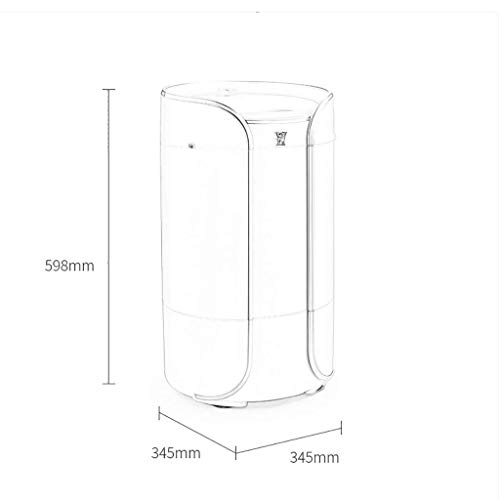 Full-Automatic Washing Machine Portable Compact Laundry Washer Spin with Drain Pump (Color : Rose Gold)