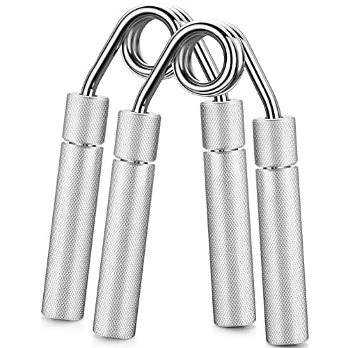 Hand Grip Strength 2 Pack, Metal Grip Strength Trainer No Slip Heavy-Duty with Adjustable Resistance 50-150 lbs, Forearm Exerciser for Muscle Building and Injury Recovery