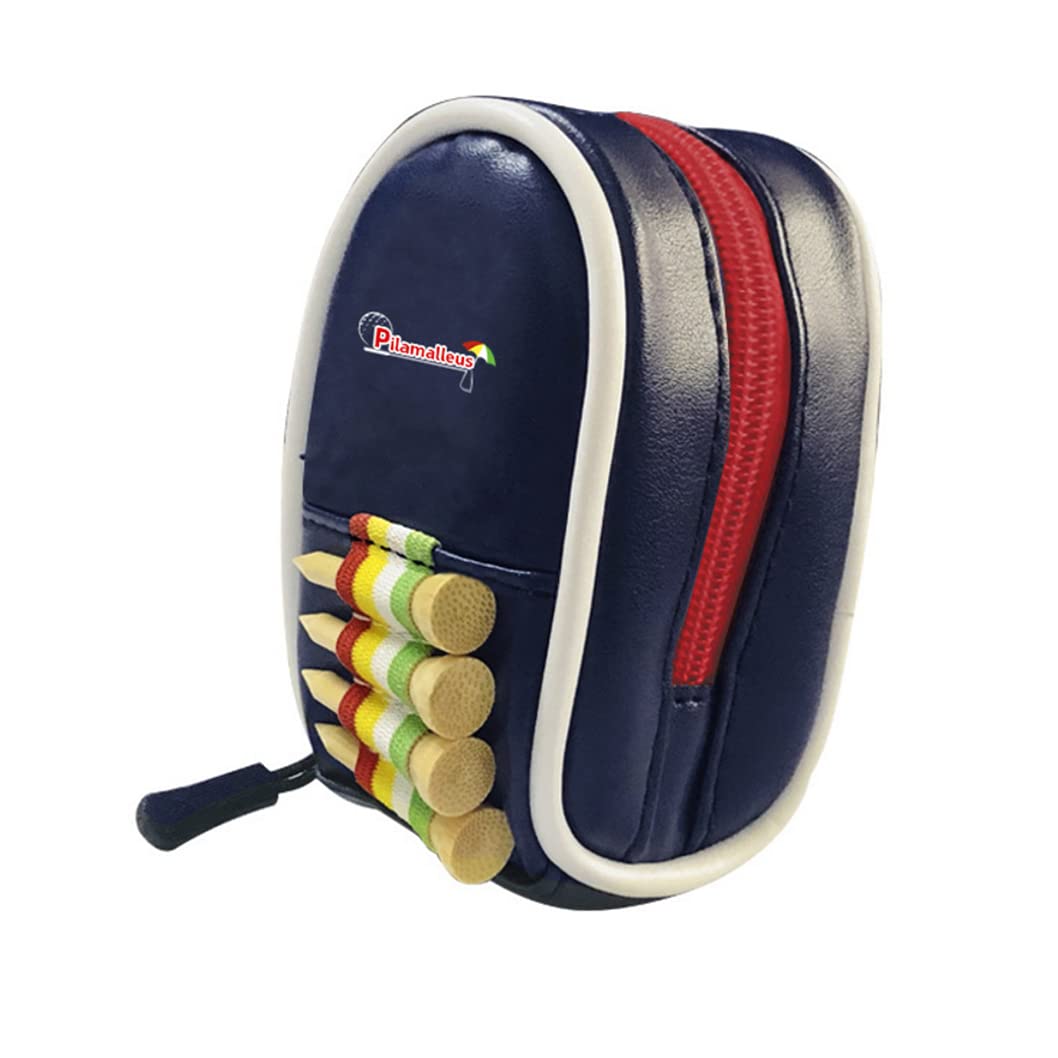 GOTAYA Golf Mini Pouch Bag Purse for Tee Ball Marker Glove | Caddy Women Men Gift Idea for Golfer | Simple Cute Small Tiny (Navy)