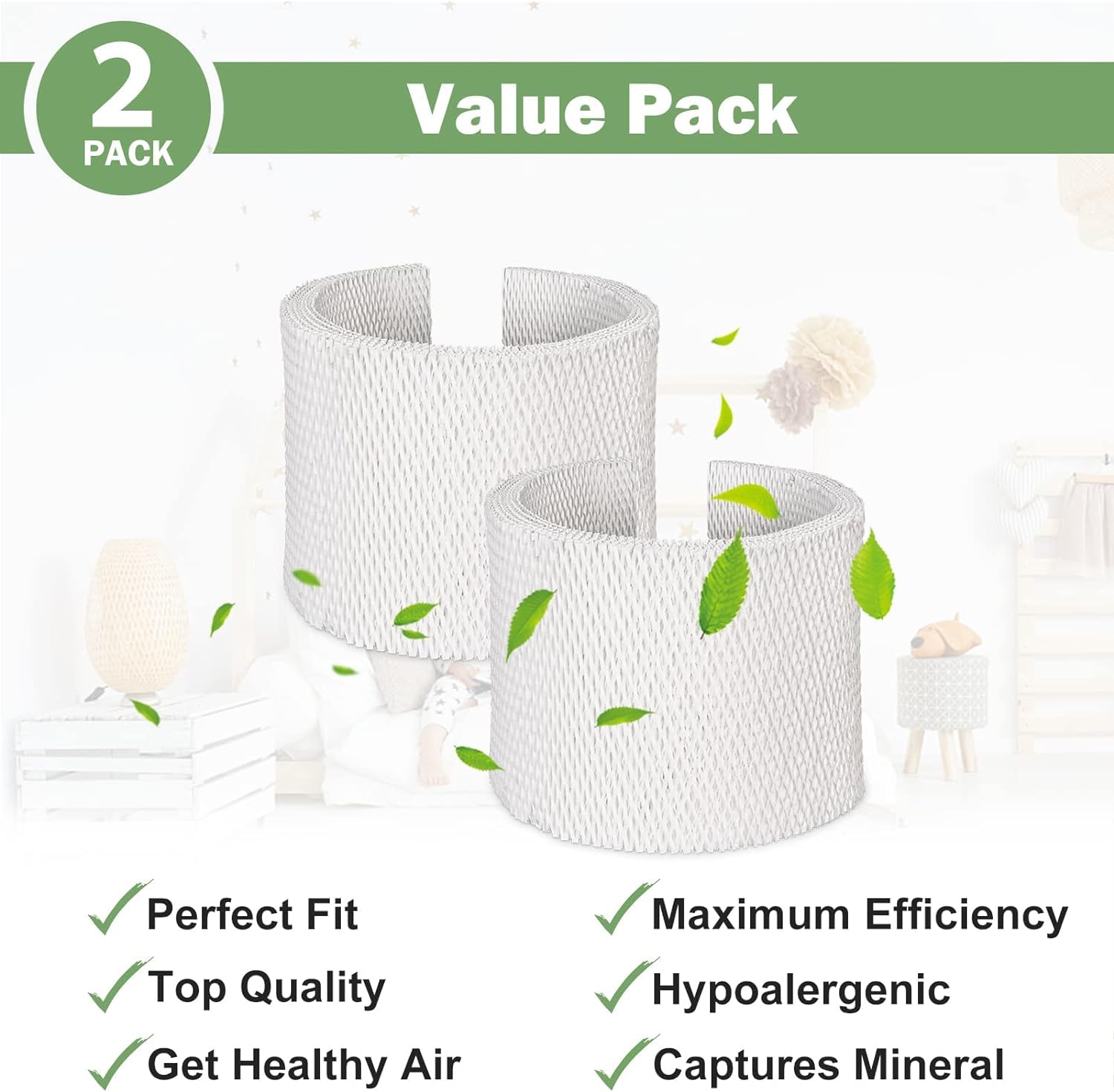 Future Way MAF2 Humidifier Filter Compatible with AIRCARE MA0800, Kenmore 15408 Humidifier, 2-Pack