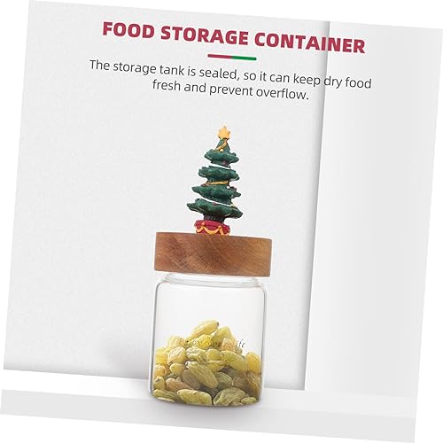 Garneck 3 Pcs Glass Storage Jar Container Miniture Decoration Clear Container Fruit Containers Jar with Lid Bulk Wrapped Candy Fruit Decor Crystals Decor Snack Bowl Resin Food