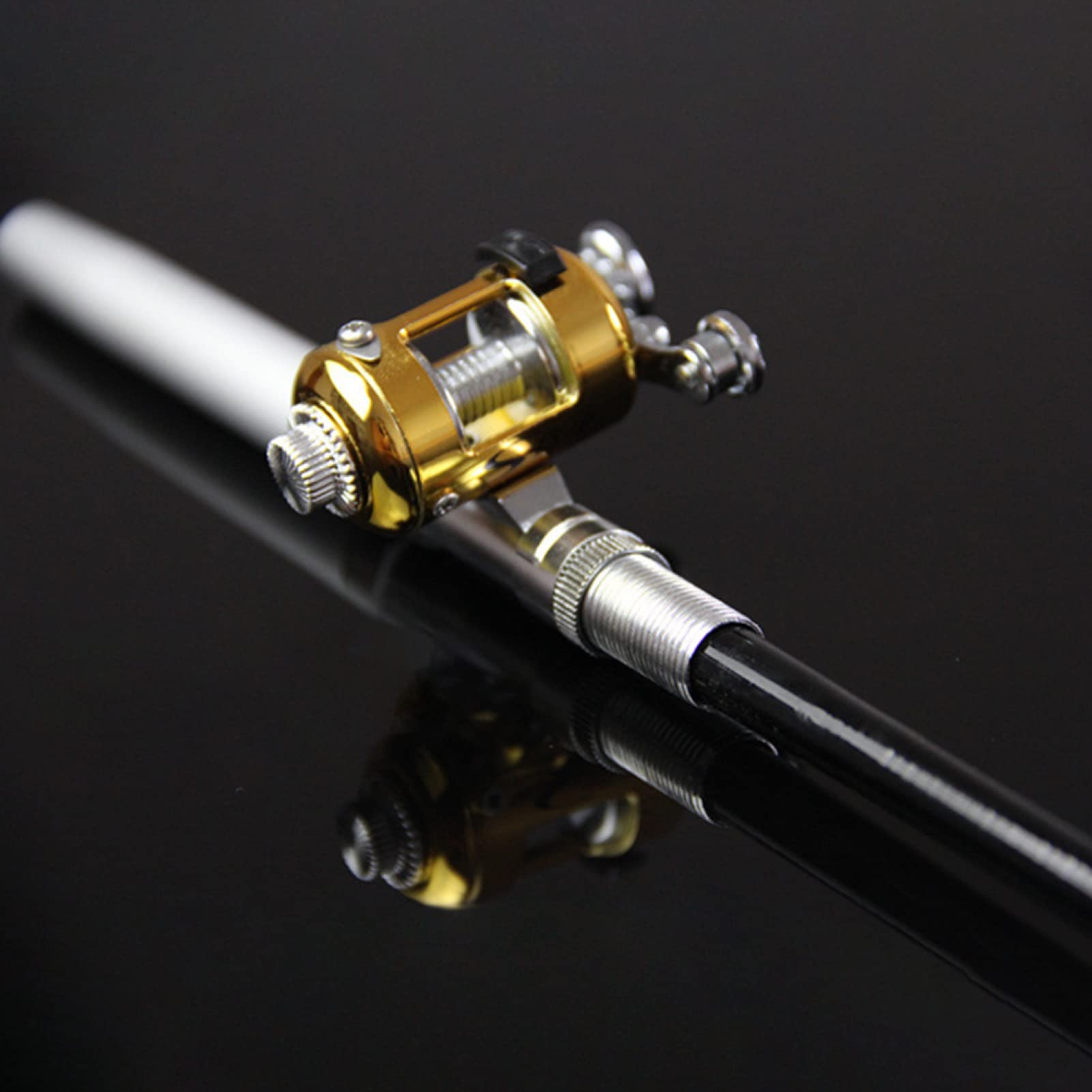 Grey990 Fishing Accessories Lightweight Mini Pen Shape Telescopic Fishing Rod Pole Reel Fish Tackle Tools