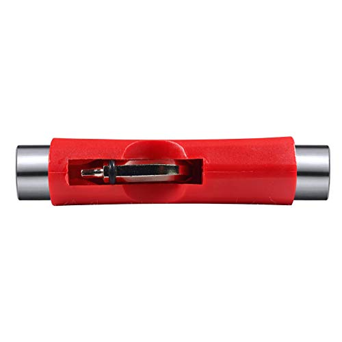Geelife Skateboard Tool and Cleaner All-in-one Multi-Functional T Skate Tool, Allen Key and Grip Tape Eraser (Red)