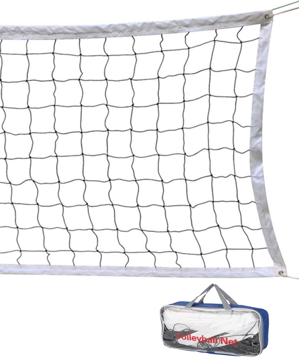 FUTISKY Volleyball Net 32 FT x 3 FT Beach Ball Net Portable Official Standard Size Indoor Outdoor Sports Training Equipment/Without Frame