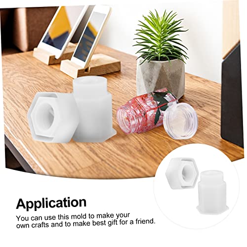 SEWACC 1pc Storage Box Mold Silicone Tray Mold Jewelry Organizer Box Hand Mold Box Silicone Molds DIY Bottle Jewelry Container Handmade Mold Storage Bottle Mold Storage Container Mold