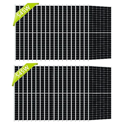 Futuersolar 19620 Watt Solar Pane 36pcs 545W Bifacial Solar Panels Monocrystalline 10BB Cell 21.3% High-Efficiency Class A Module forFarm Commercial Residential Solar
