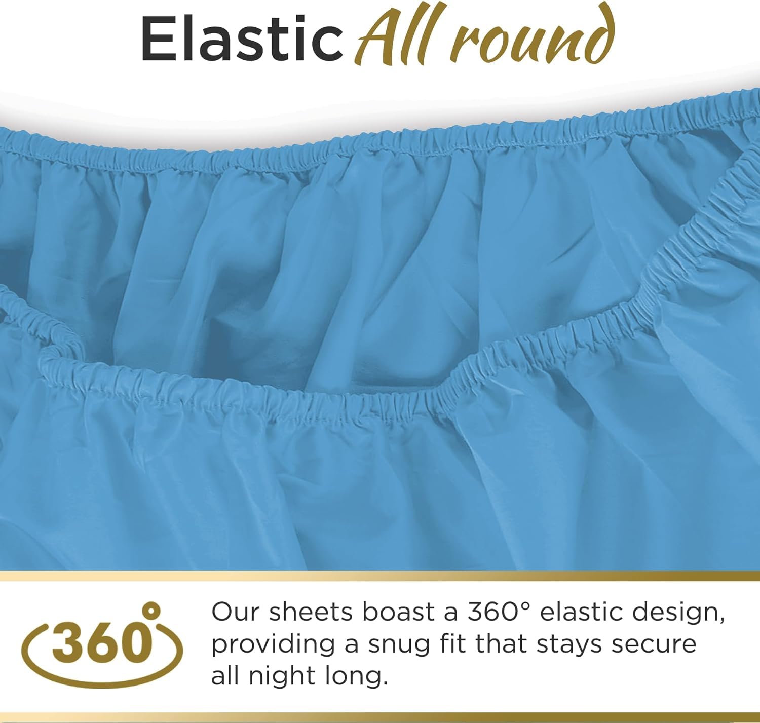 Full XL 100% Microfiber Double Brushed Sheet Set - Extra-Soft, Breathable & Wrinkle-Free - 15" Deep Pockets, 54" x 80" - Ideal for Extra Long Full Beds - 4PC Set (Full XL, Light Blue)