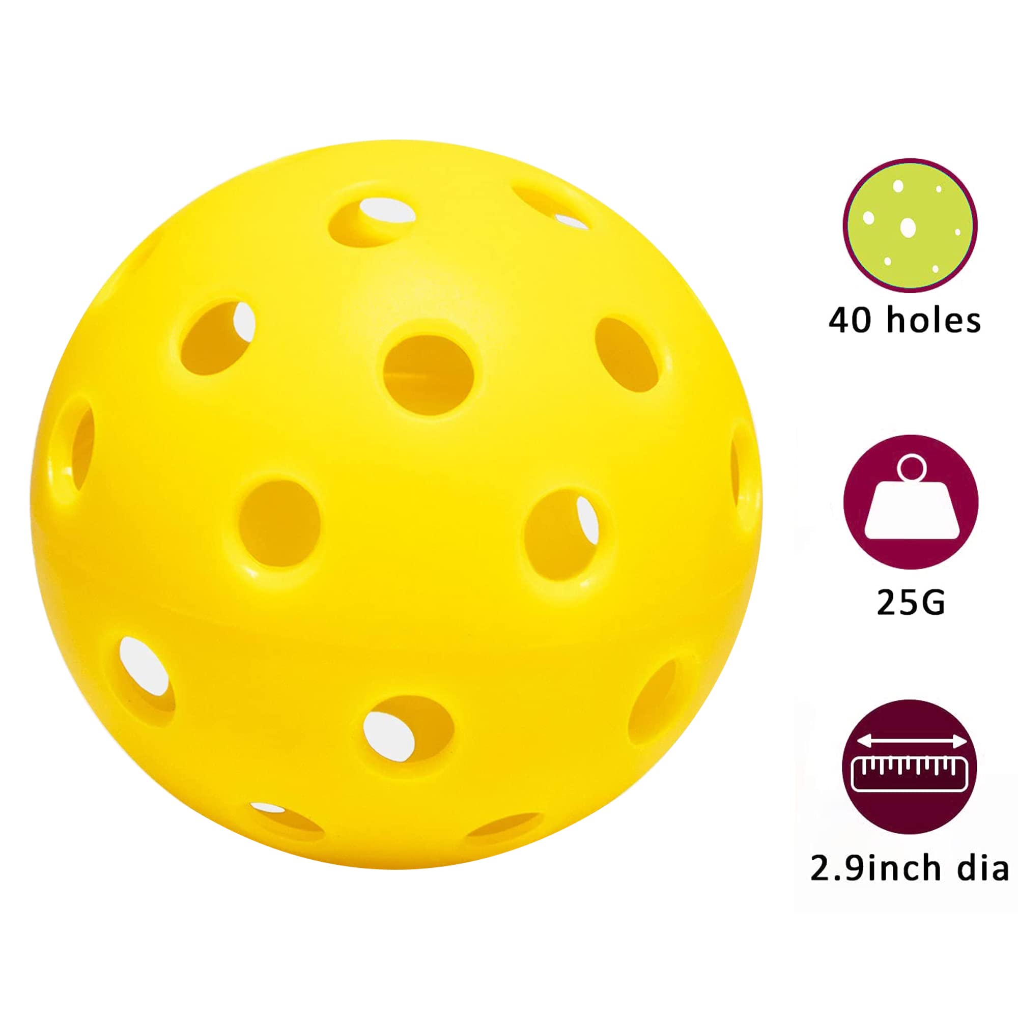 GAMESUN Complete Pickleball net Set for Outdoor, Indoor, Backyard use, Includes Metal Frame, 22 Feet PE net, Paddles, Balls ,Carry Bag