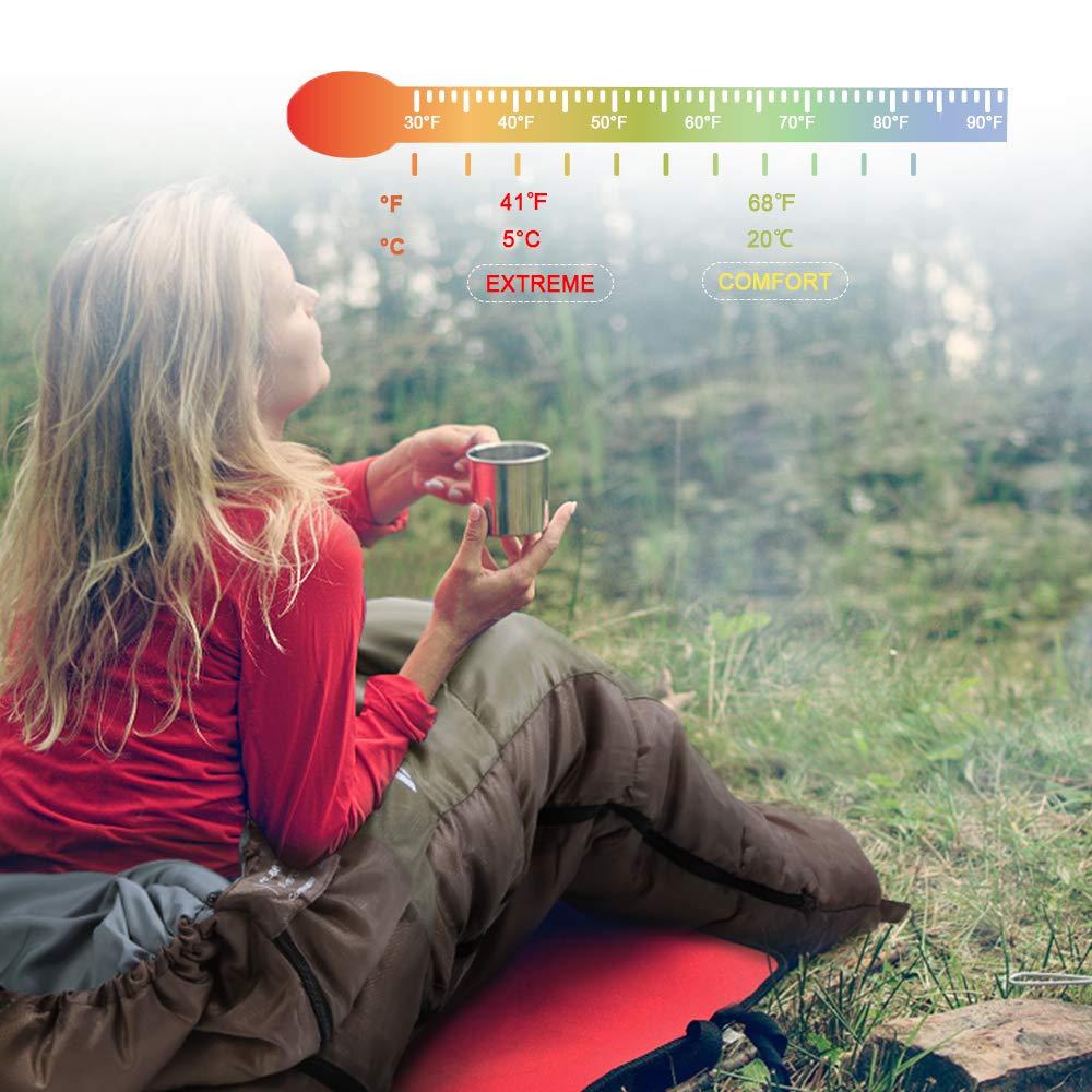 Forceatt Mummy Sleeping Bag for Adults,32-68 ℉ Suitable for 3-4 Seasons Ultra-Light Backpack Sleeping Bag,Lightweight Warm and Washable,for Outdoor Camping and Hiking Traveling