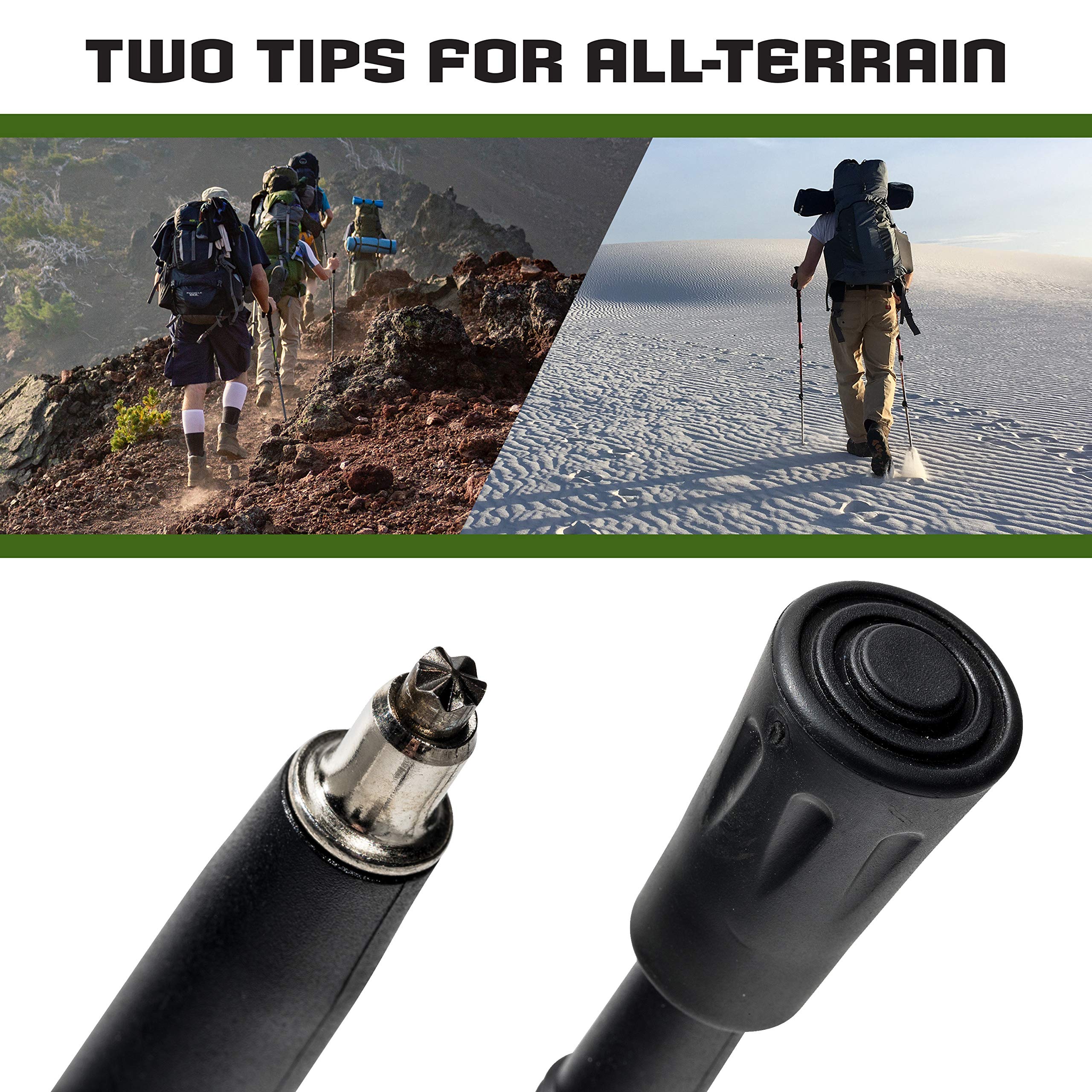 Franklin Sports Arctic Trails Hiking Poles - Lightweight - Anti Shock Technology - Great for All Skill Levels