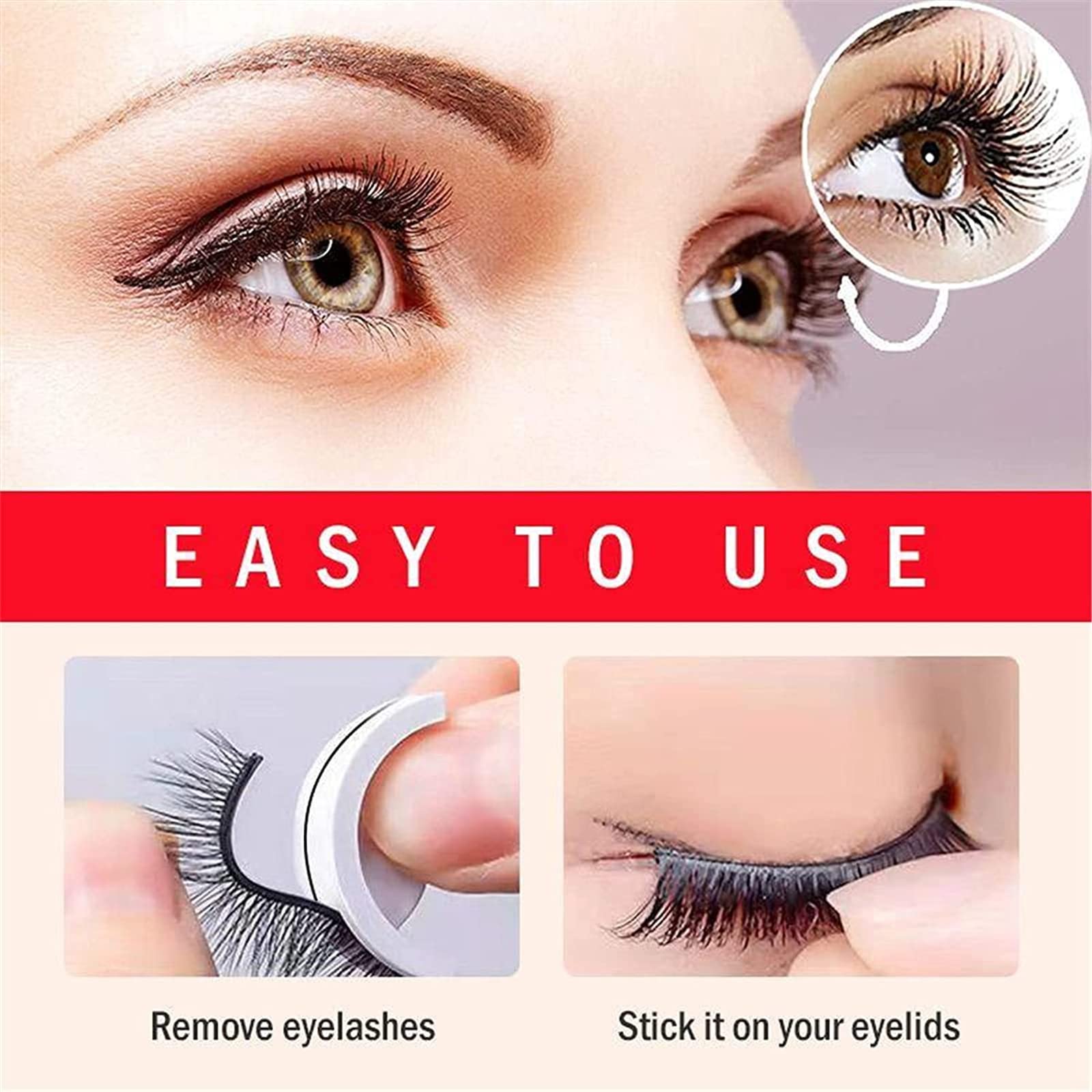 Glazy Boo False Eyelashes, Glazy Boo False Eyelashes No Glue, Glazy Boo Eye Lashes, Reusable Adhesive Eyelashes, Reusable Self Adhesive Eyelashes Natural Look