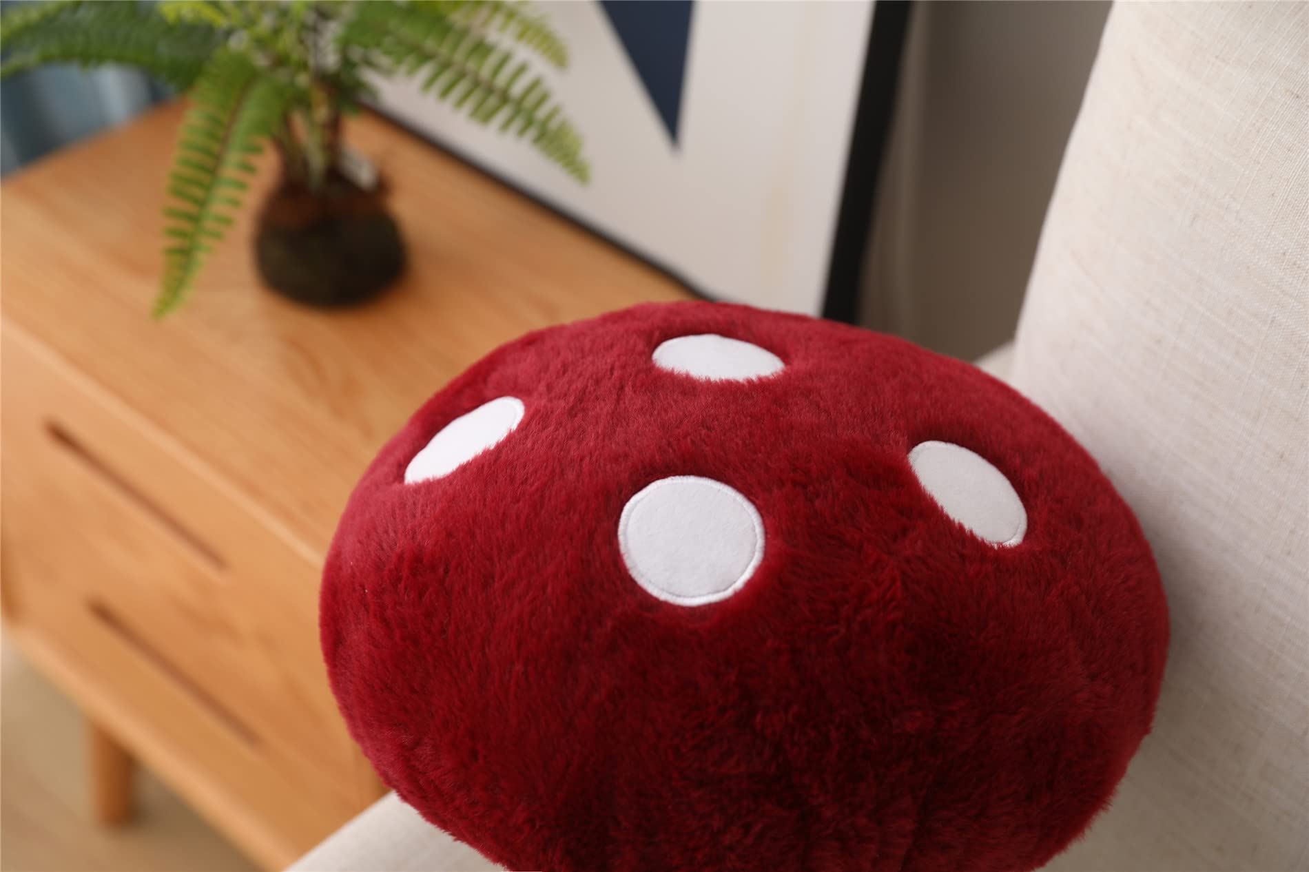 Fun Sunma Lovely Mushroom Cotton Pillow Stuffed Plush Mushroom Pillow (8 inches)