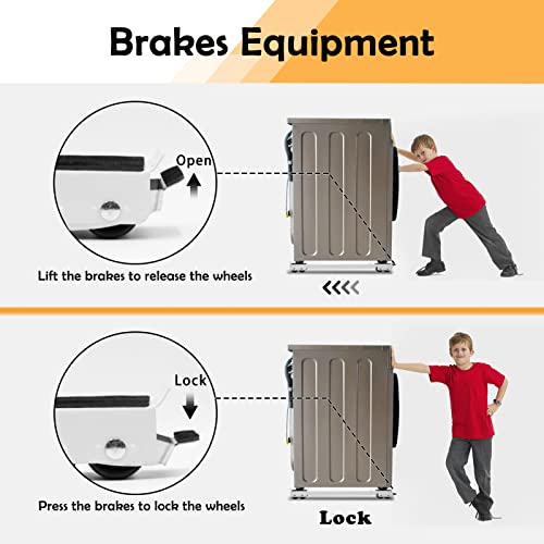 Heavy Appliance Roller for Machine Refrigerator for Mobile Wheels Strong Base Stand Hold Up to 660 lb