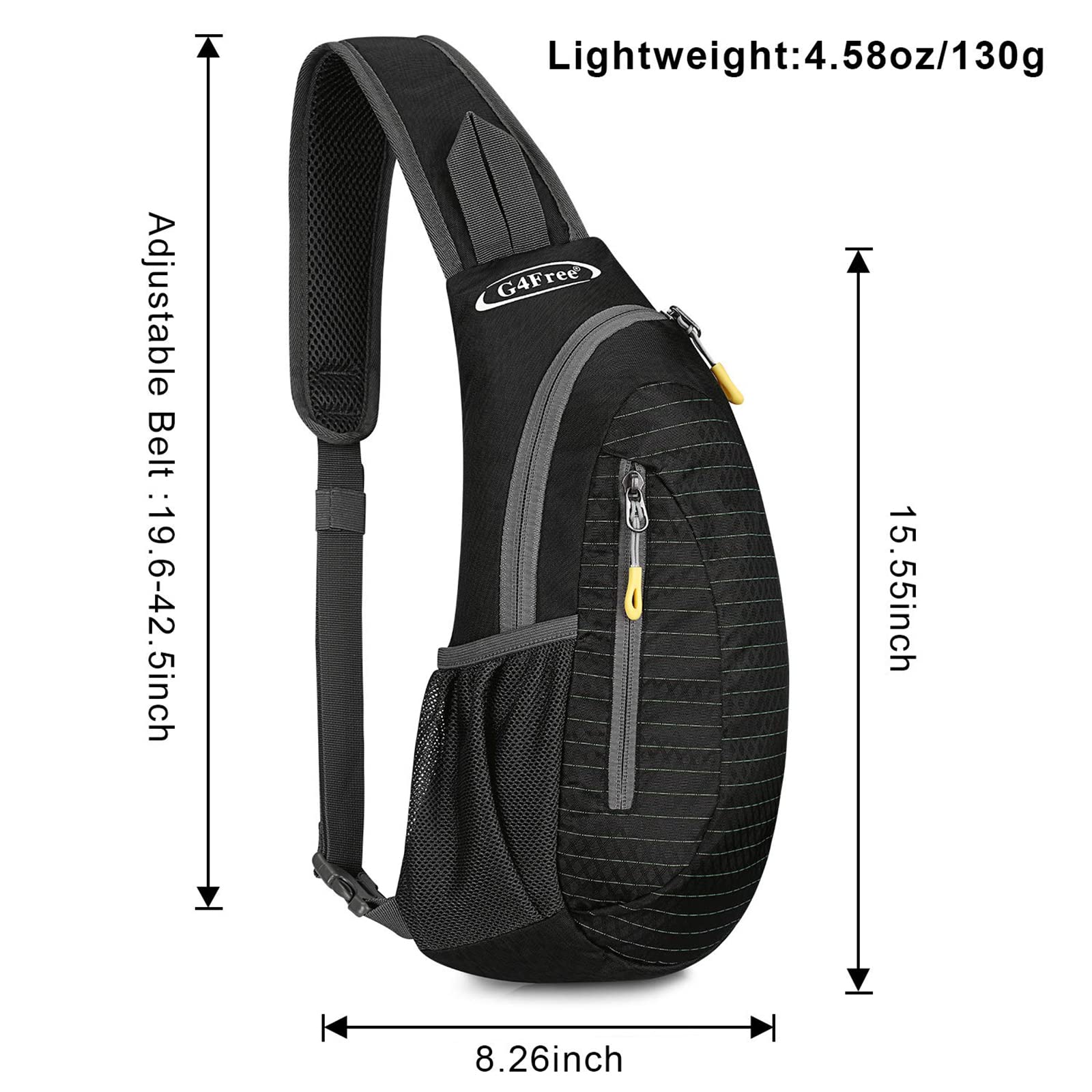 G4Free Sling Bags Men Shoulder Backpack Small Cross Body Chest Sling Backpack(Black Red Leaf)
