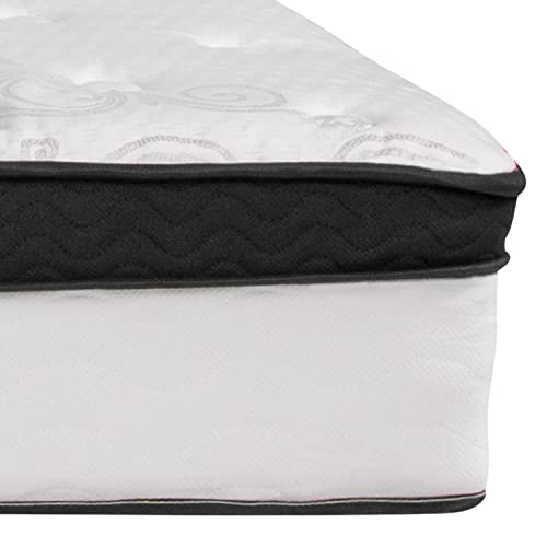 Flash Furniture Capri Comfortable Sleep 12 Inch CertiPUR-US Certified Memory Foam & Pocket Spring Mattress, Full Mattress in a Box White