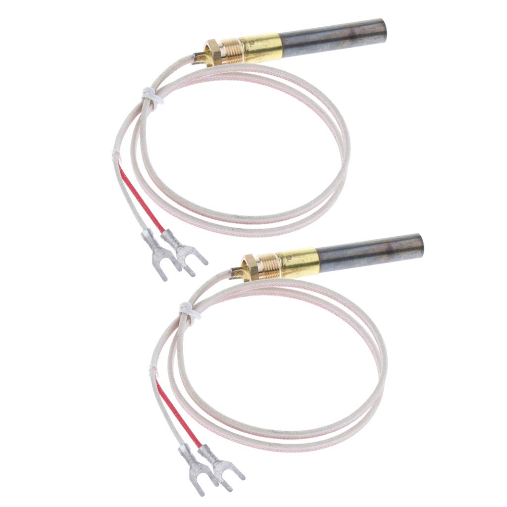 Gazechimp 2 Pcs 24 Inch Millivolt Thermopile Generators Replacement Used Fireplace / / Gas Fryer Cluster Thermocouple