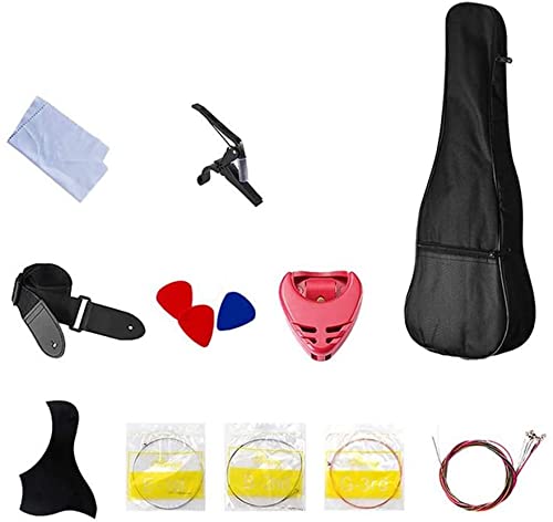 Guitar Kit, String Instrument Electronic Guitar Acoustic Guitar Classical Guitar 38 Inch Beginner Training Sound Stable Ballad Musical Instrument Waterproof Backpack Basswood ( Color : Orange , Size :