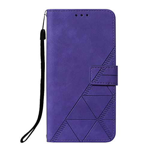 FTRONGRT Case for Tecno Pop 5P, Mobile Wallet Flip Cover with Mobile Phone Holder, Card Slot, Magnetic PU Leather Case for Tecno Pop 5P-Purple