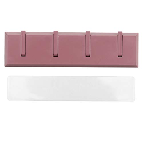 Fydun Wall Row Hook Pu Coat Key Holder Door Hat Hanger for Bathroom Wall Door Decor for Home Use, Multifunctional Accessory (Deep Meat)