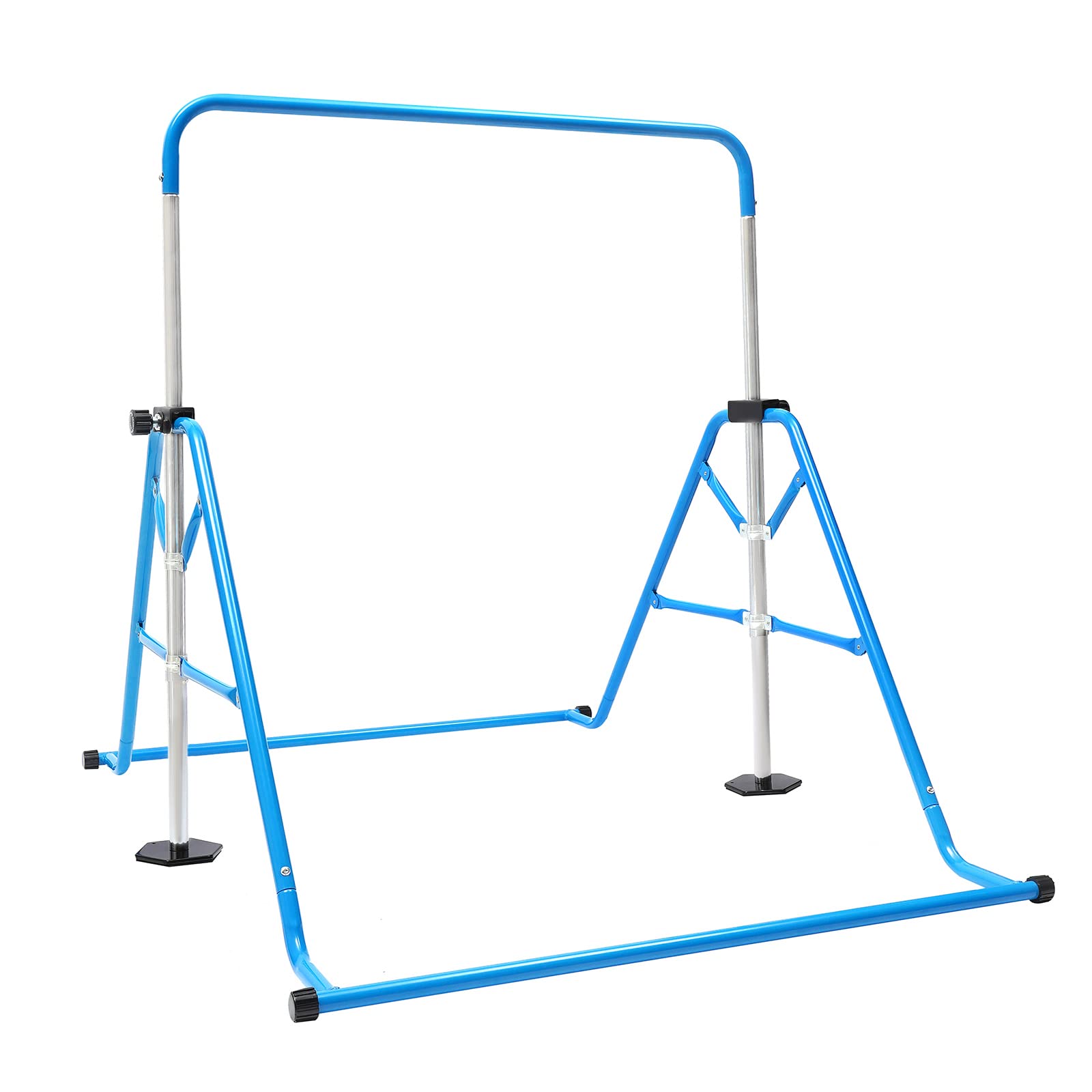 Gymnastics Bars for Kids Expandable Adjustable Height Gymnastic Horizontal Bars Folding Junior Training Kip Bar Equipment for Home Indoor Floor Practice Gymnastics Training
