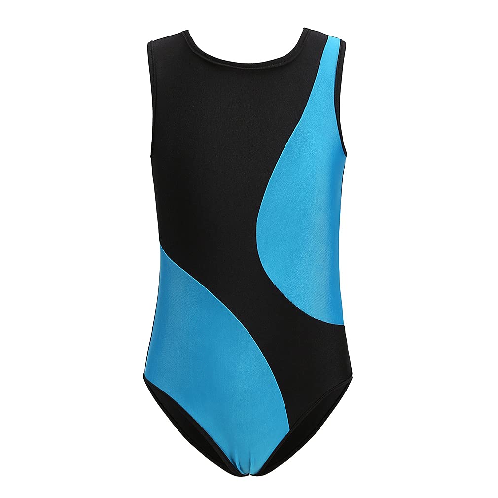 Gymnastics Leotards for Girls Athletic Clothes Activewear One-piece leotard for ballet (160(14-15T), gymnastics leotards E)