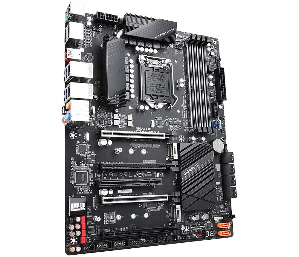 GIGABYTE C246-WU4 (Intel/C246 Express Chipset/ATX/DDR4/Dual Intel Server GbE LAN/10xSATA3/2xM.2/Server Motherboard)